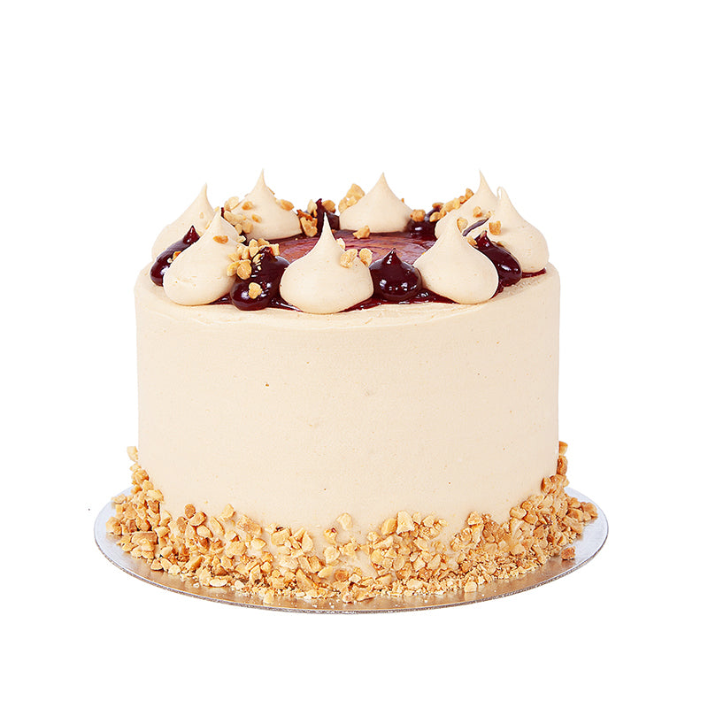 Peanut and Jelly Bullseye Cake – The Rolling Pin Bakery Toronto